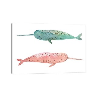 iCanvas "Narwhals On Their Way" by Tina van Dijk Canvas Print - Bed Bath & Beyond - 35770228